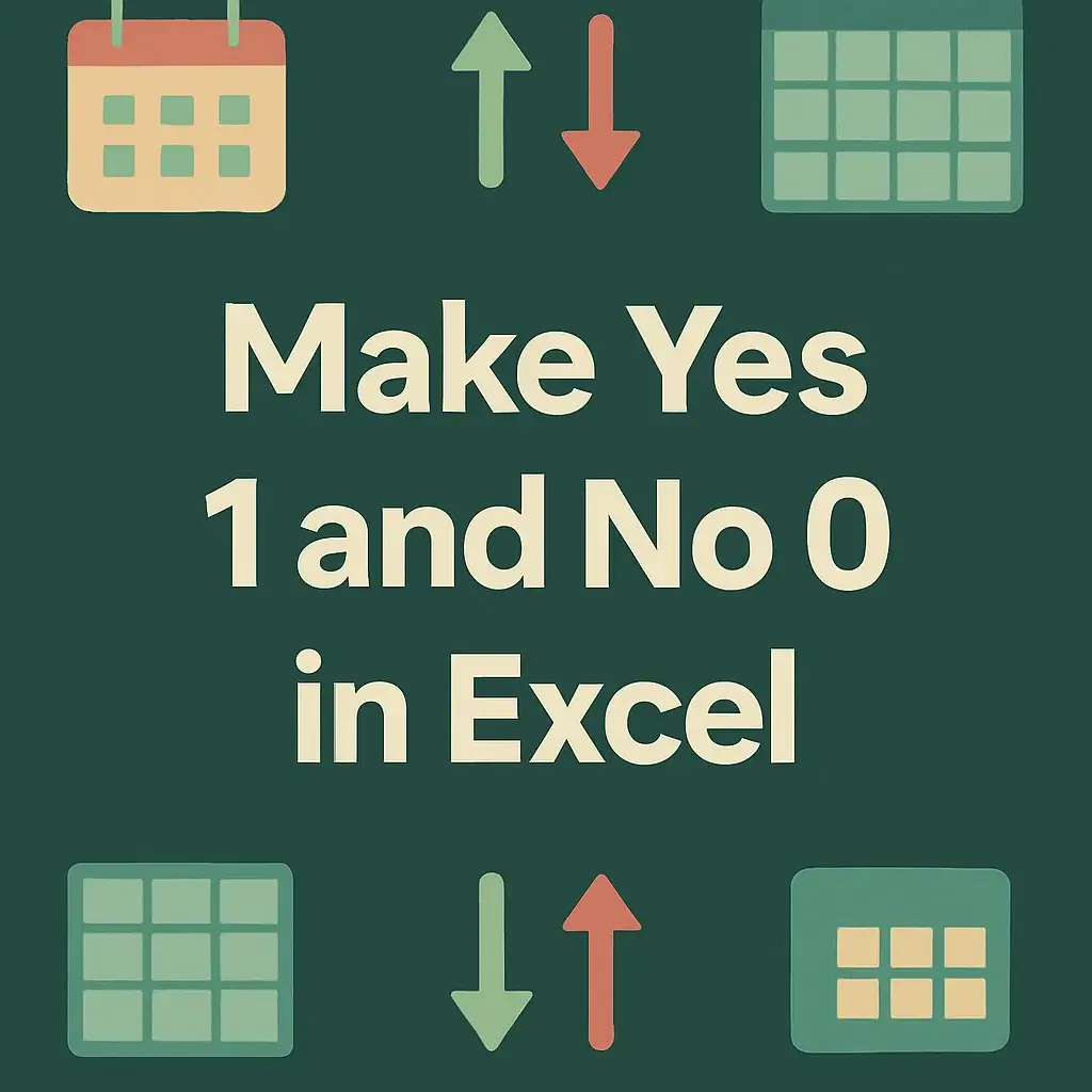 How to Make Yes 1 and No 0 in Excel (5 Suitable Ways) - Excel Insider