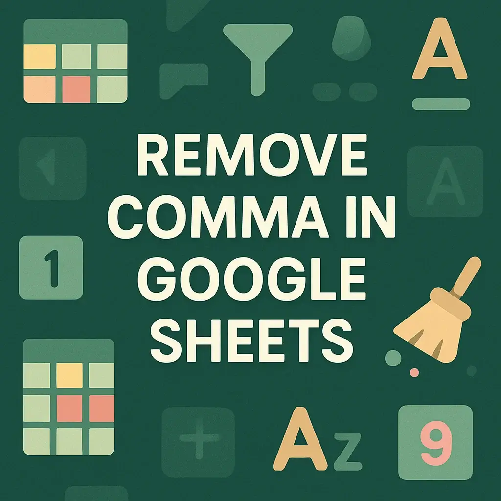 How to Remove Comma in Google Sheets (3 Effective Ways) - Excel Insider