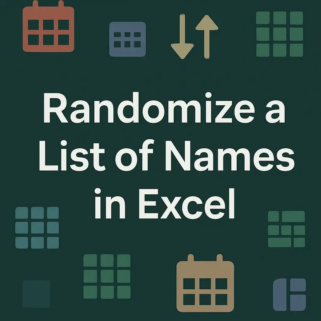 How to Randomize a List of Names in Excel (6 Quick Methods) - Excel Insider