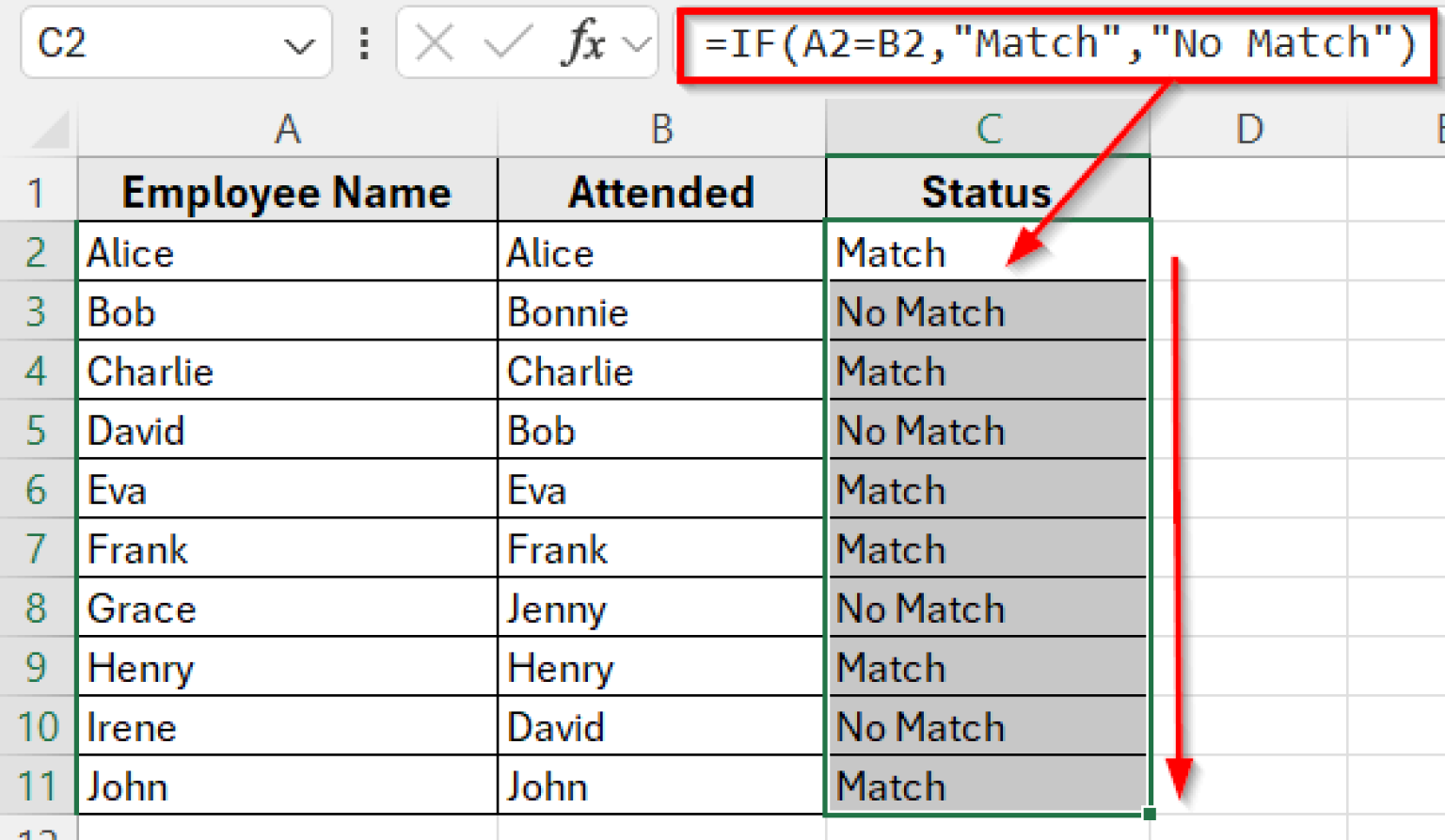 How to Compare Two Columns & Return a Value in Excel - Excel Insider