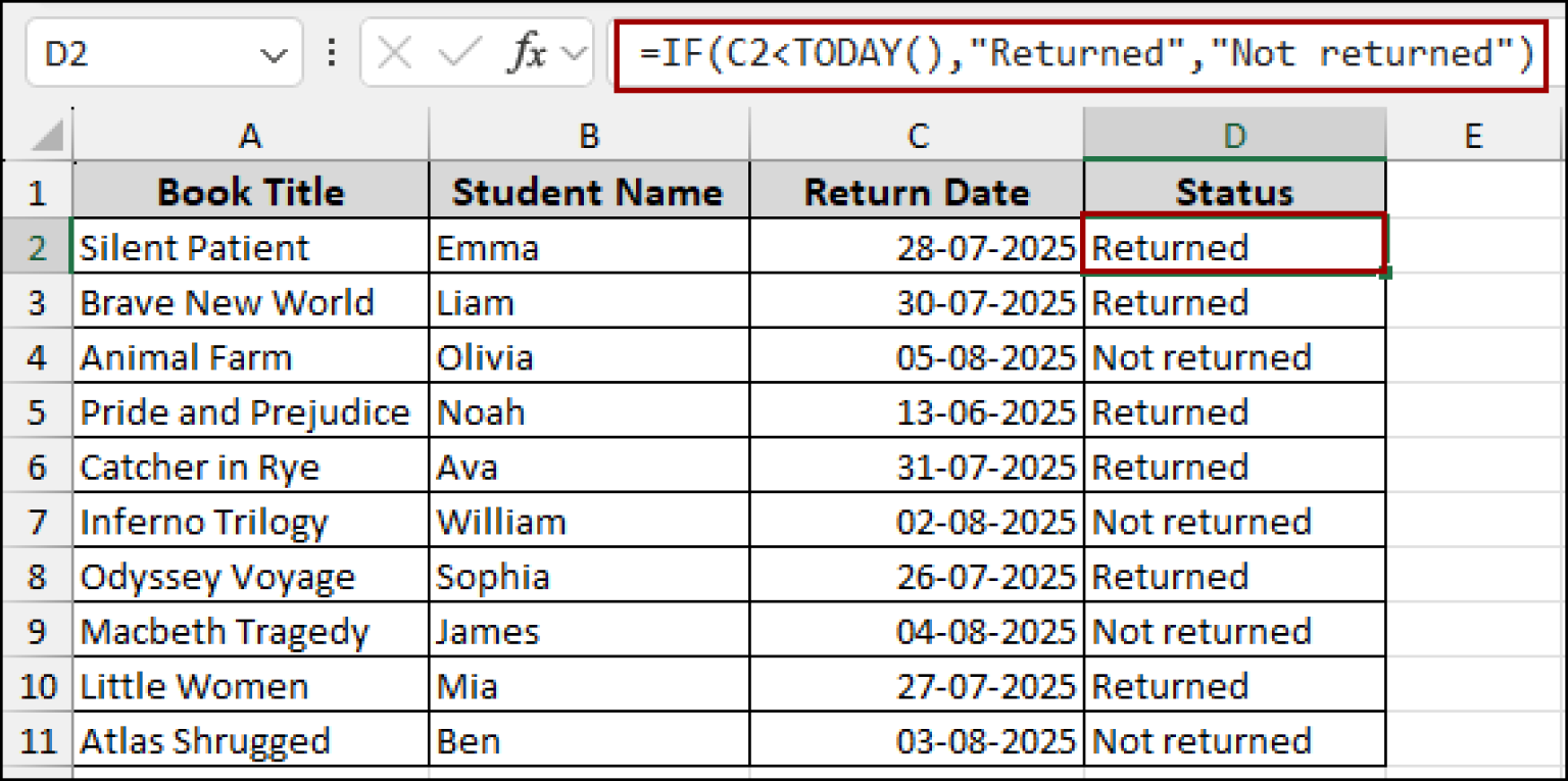 Excel Formula to Find If Date Is Less Than Today (4 Examples) - Excel ...