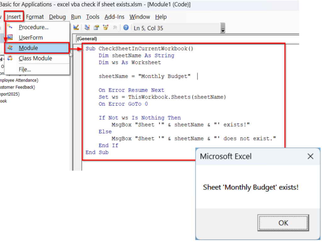 How to Check If a Sheet Exists with Excel VBA (5 Examples) - Excel Insider
