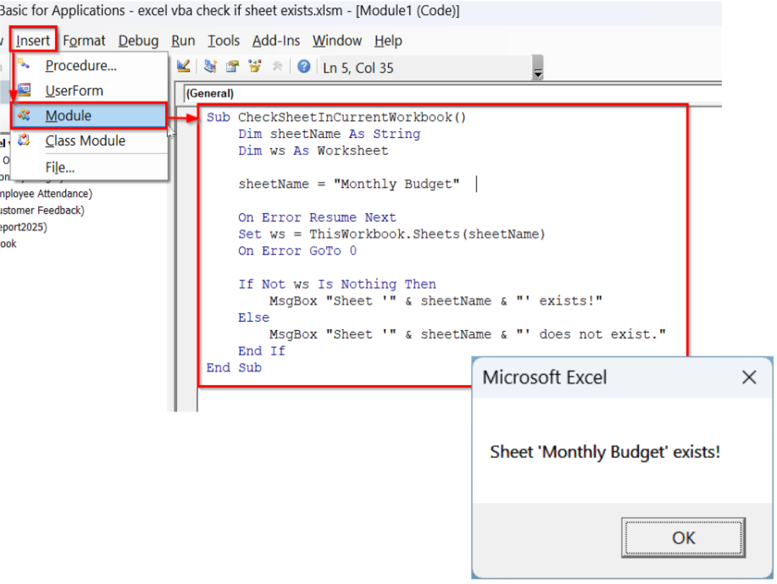 How to Check If a Sheet Exists with Excel VBA (5 Examples) - Excel Insider