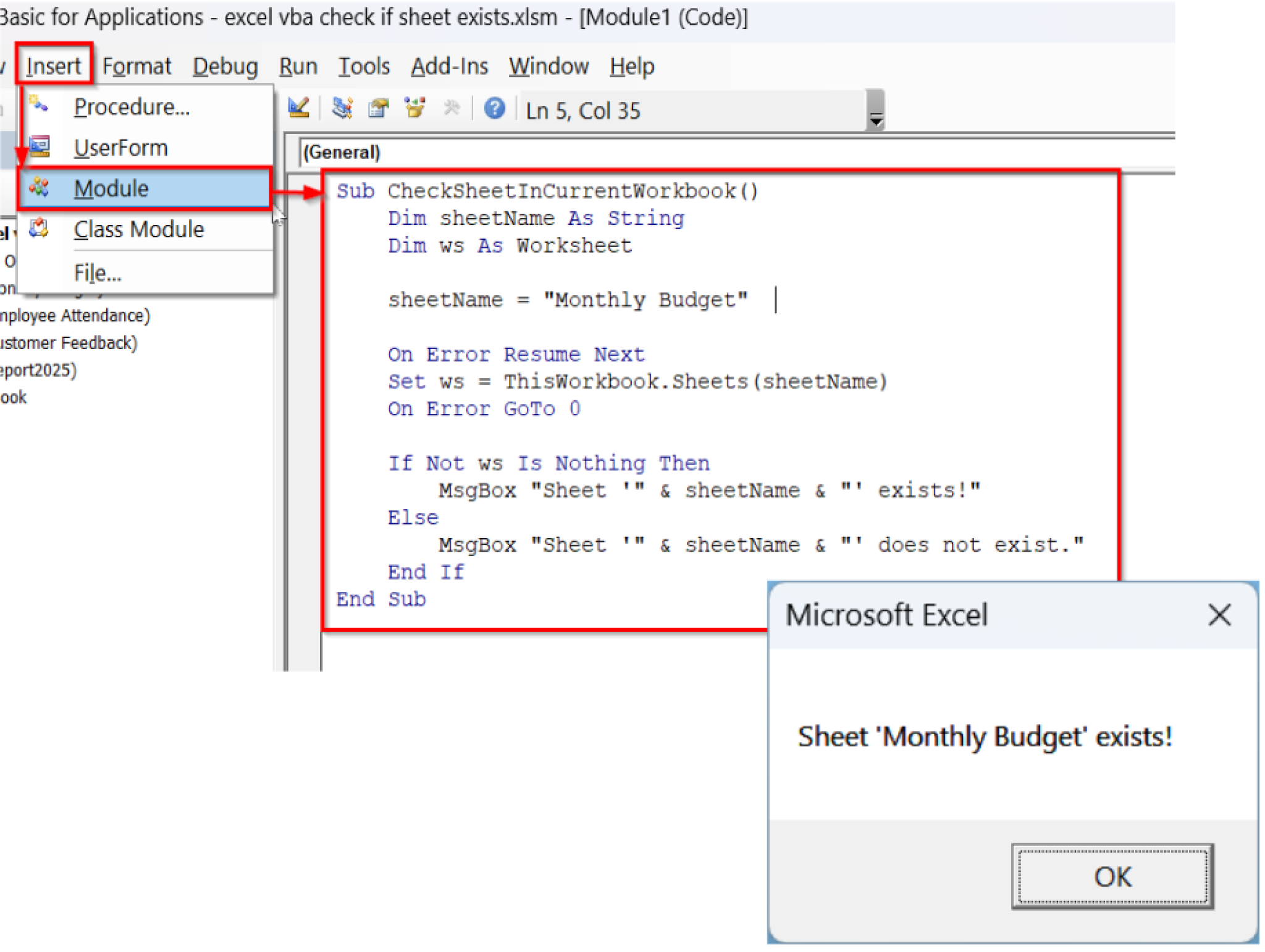 How to Check If a Sheet Exists with Excel VBA (5 Examples) - Excel Insider