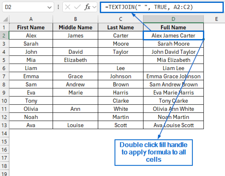 How to Merge 3 Columns in Excel (6 Simple Methods) - Excel Insider
