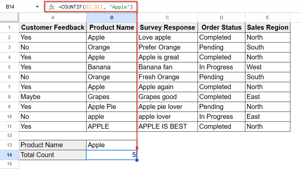 How to Count Cells with Specific Text in Google Sheets - Excel Insider