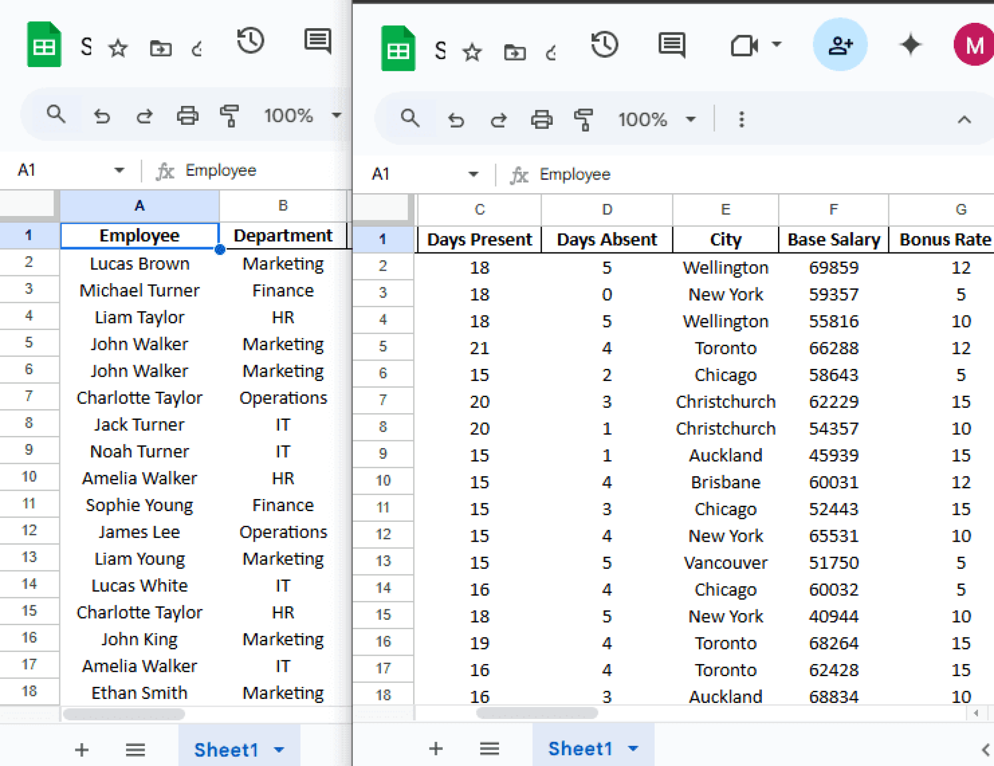 How to Split Screen in Google Sheets (4 Suitable Ways) - Excel Insider