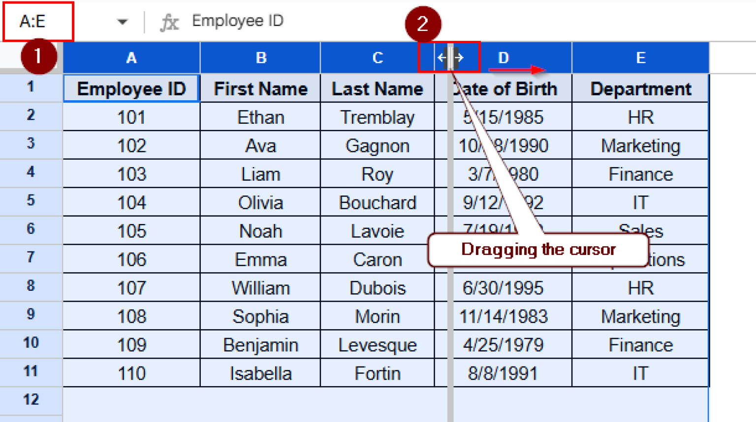 How to Make All Cells the Same Size in Google Sheets - Excel Insider