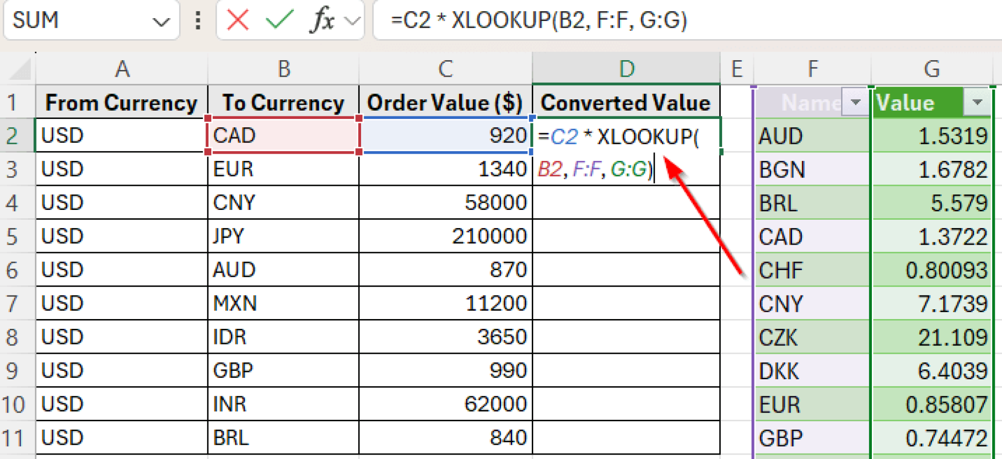 How to Use Real Time Currency Converter in Excel - Excel Insider