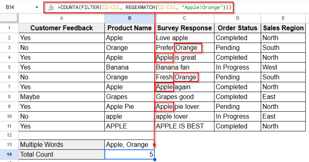How to Count Cells with Specific Text in Google Sheets - Excel Insider