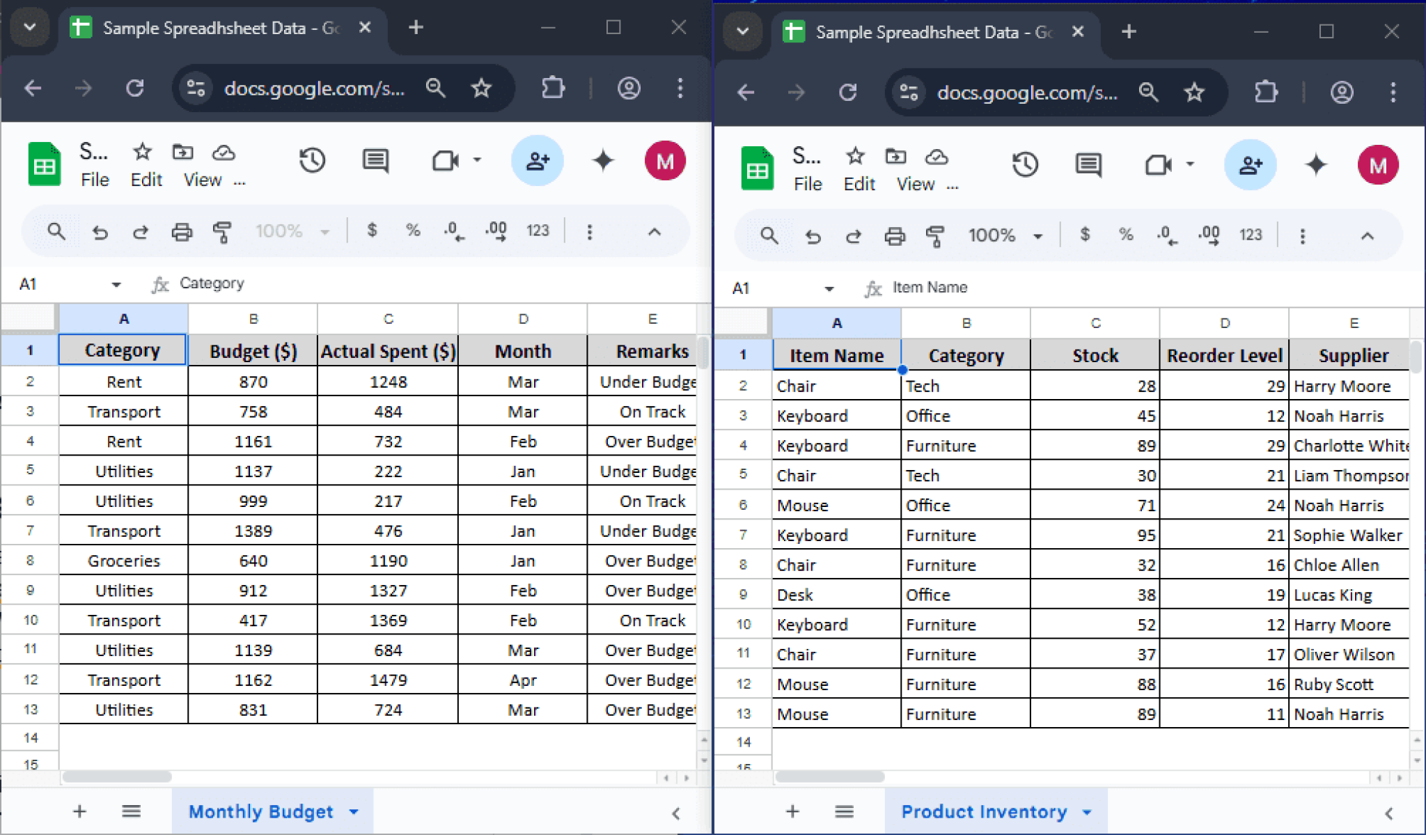 How to Split Screen in Google Sheets (4 Suitable Ways) - Excel Insider