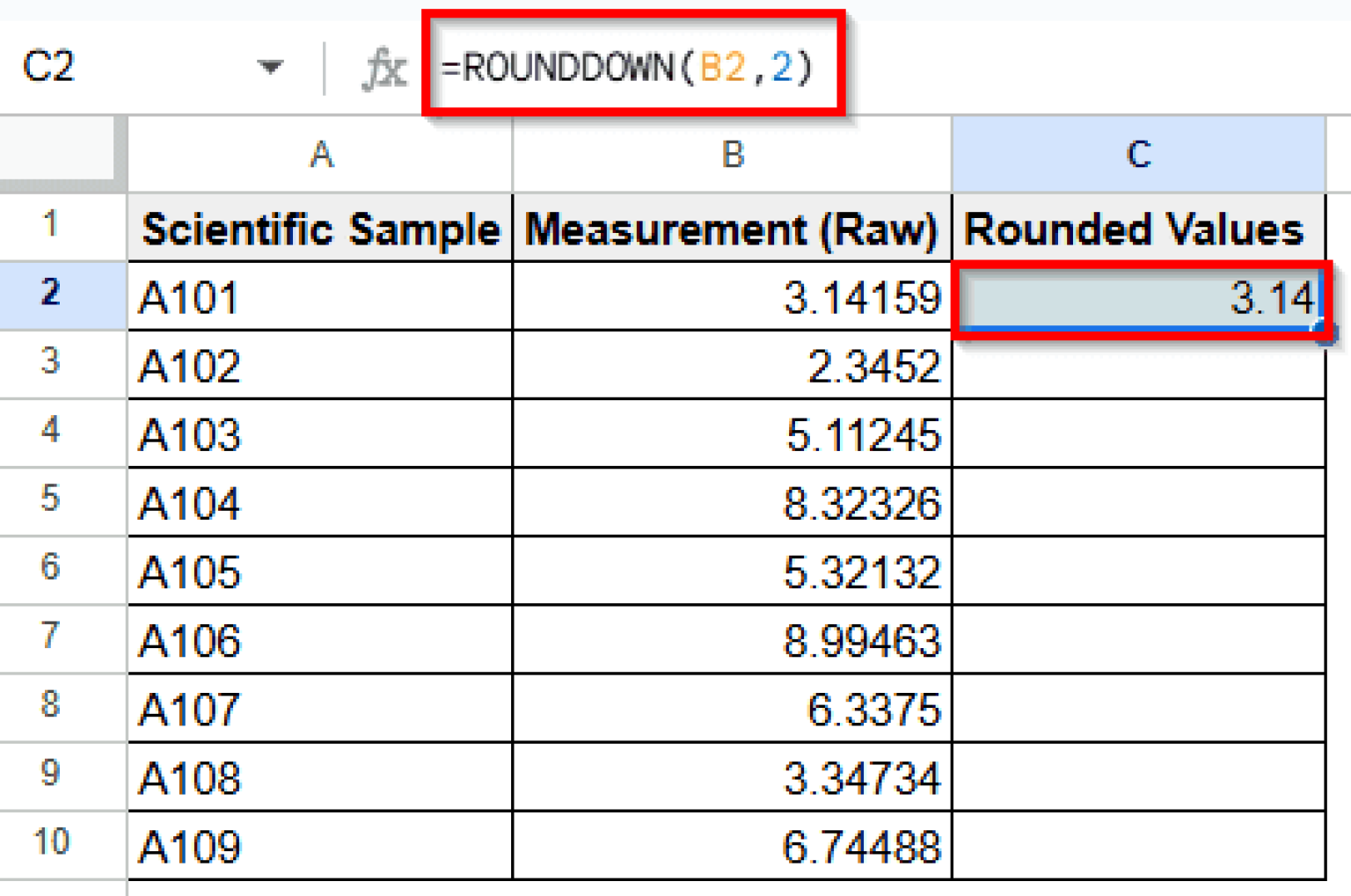 How to Round Up to 2 Decimal Places in Google Sheets - Excel Insider