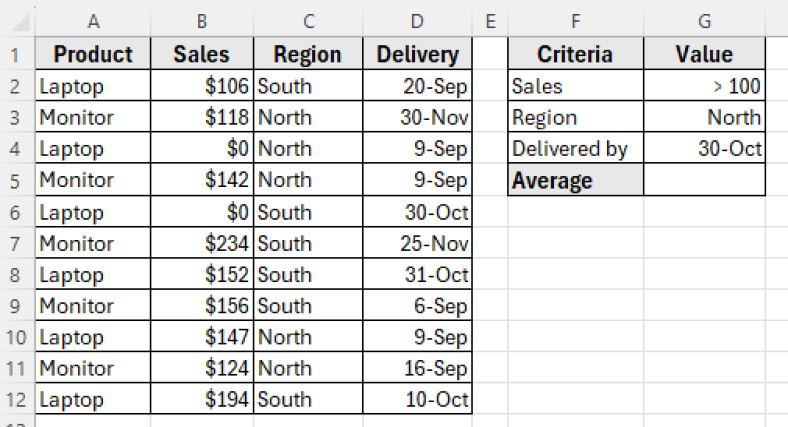 How to Use AVERAGEIF Function with Multiple Criteria in Excel - Excel ...