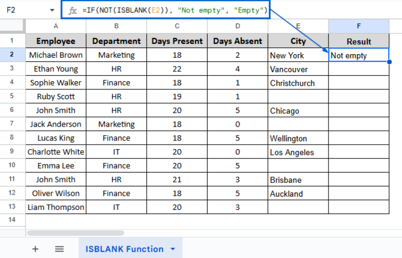 How to Check If a Cell is Not Empty in Google Sheets (7 Methods ...