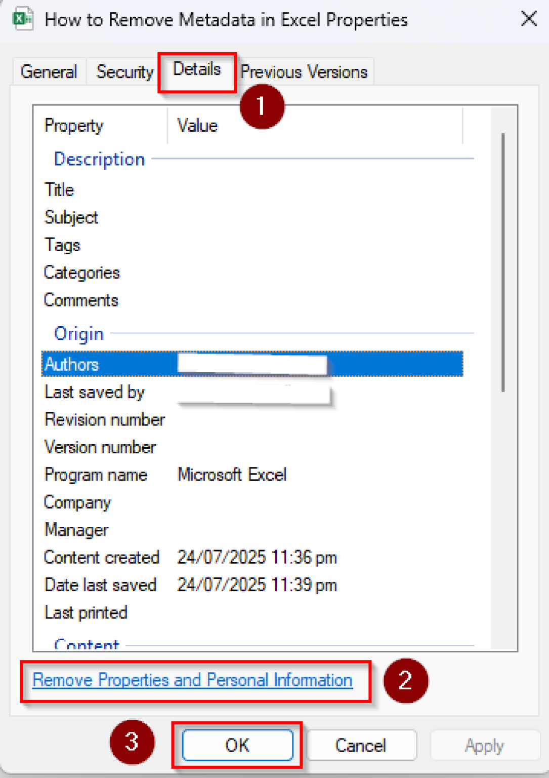 How to Remove Metadata from Excel File (6 Quick Methods) - Excel Insider
