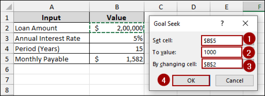 3 Real-Life Examples with Goal Seek in Excel - Excel Insider
