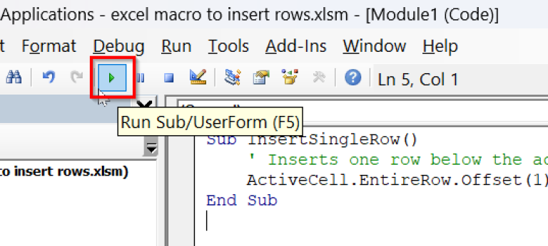 How to Insert Rows with Excel Macro (9 Useful Examples) - Excel Insider