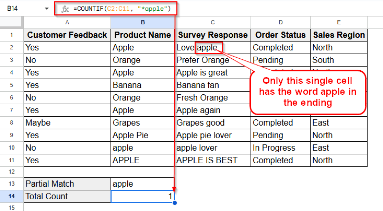 How to Count Cells with Specific Text in Google Sheets - Excel Insider