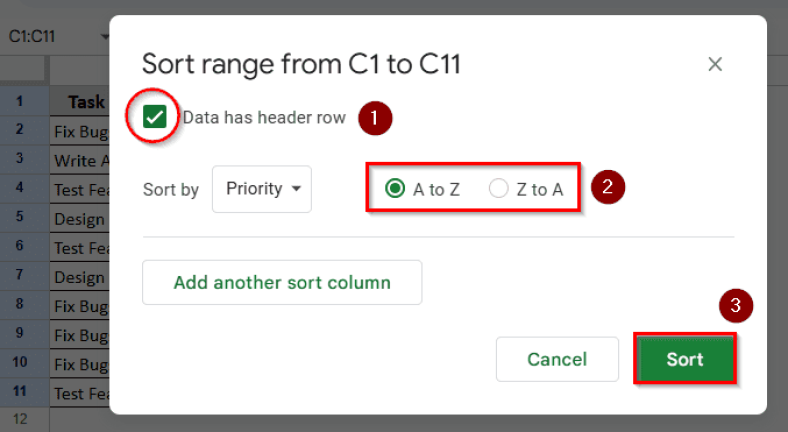 How to Custom Sort in Google Sheets (5 Different Ways) - Excel Insider