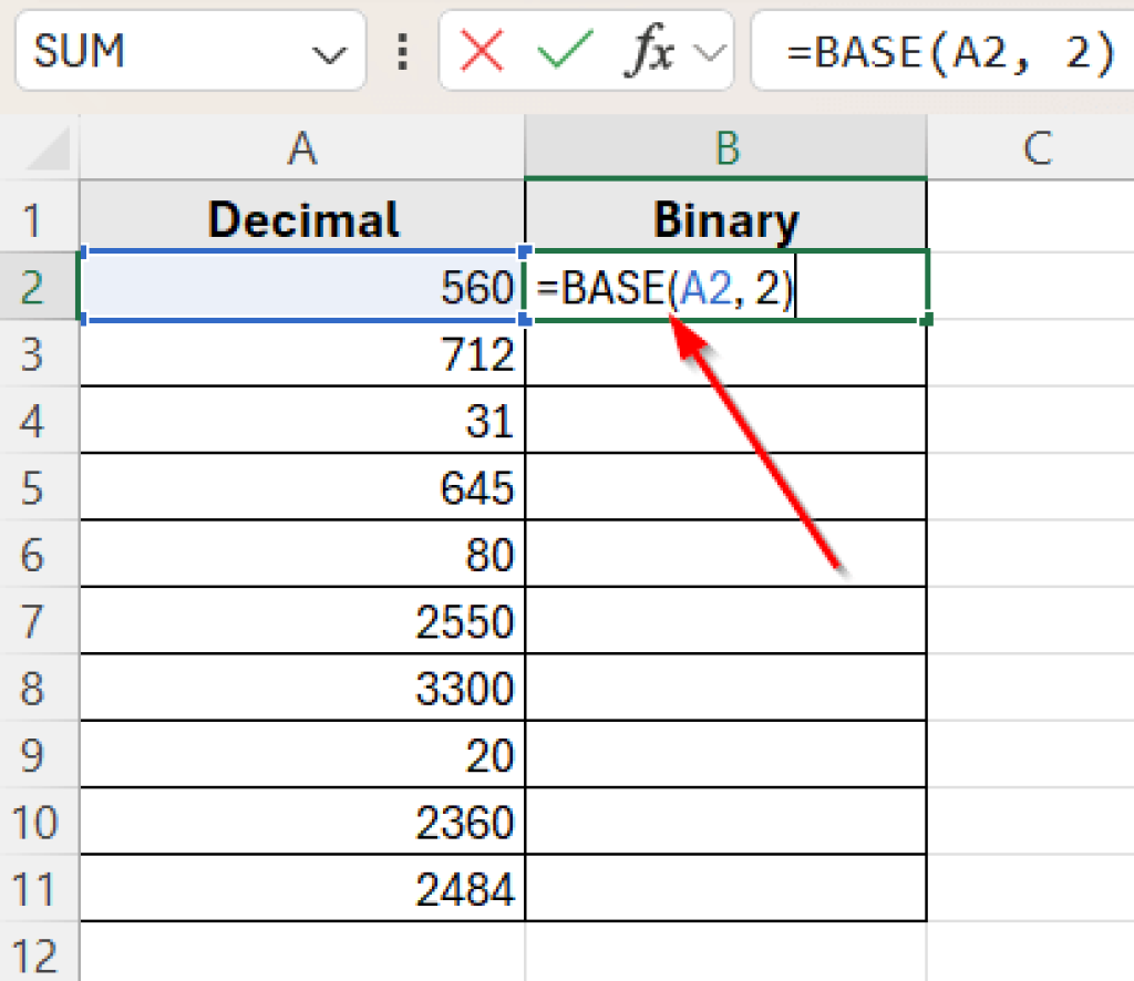 How to Convert Decimal to Binary in Excel (3 Simple Ways) - Excel Insider