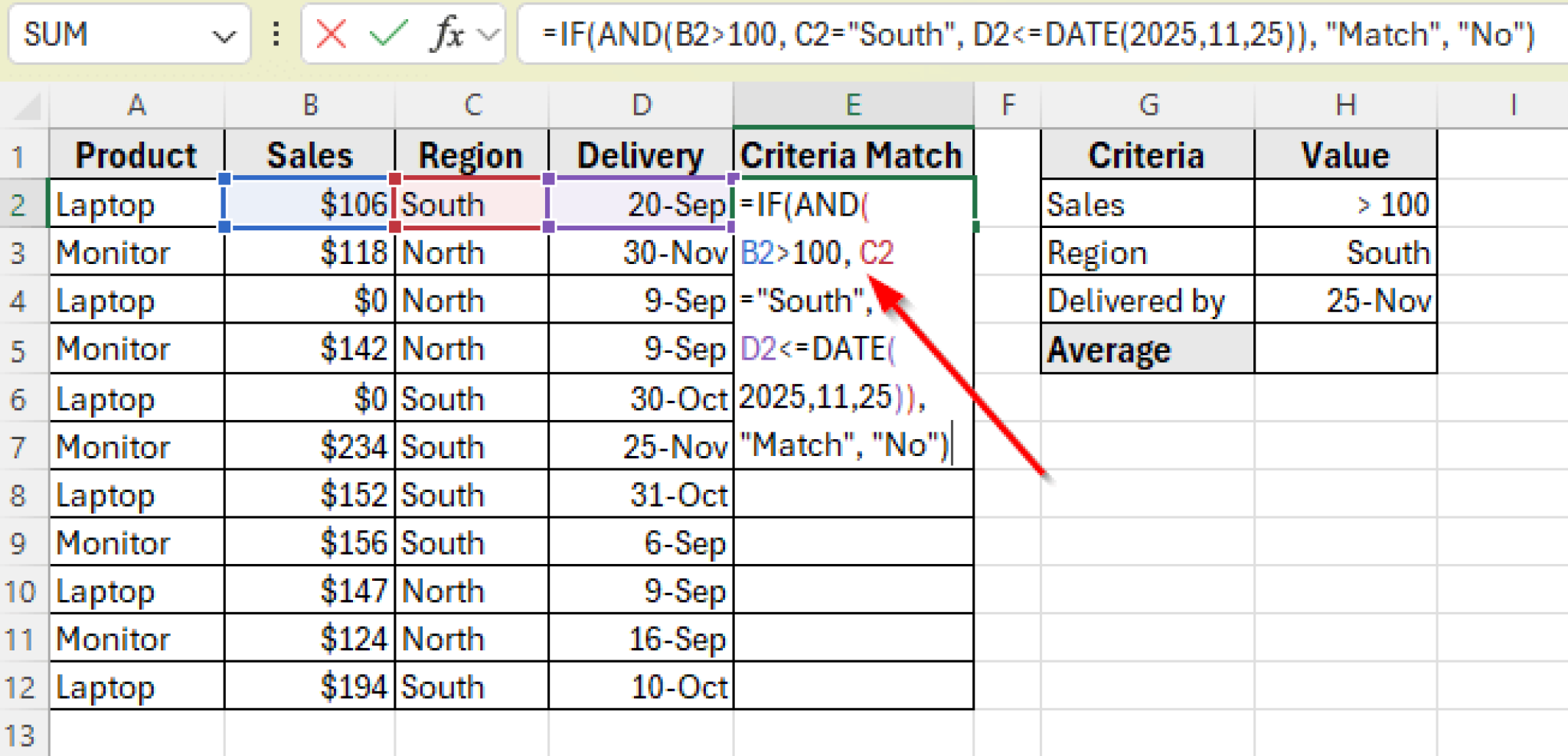 How to Use AVERAGEIF Function with Multiple Criteria in Excel - Excel Insider