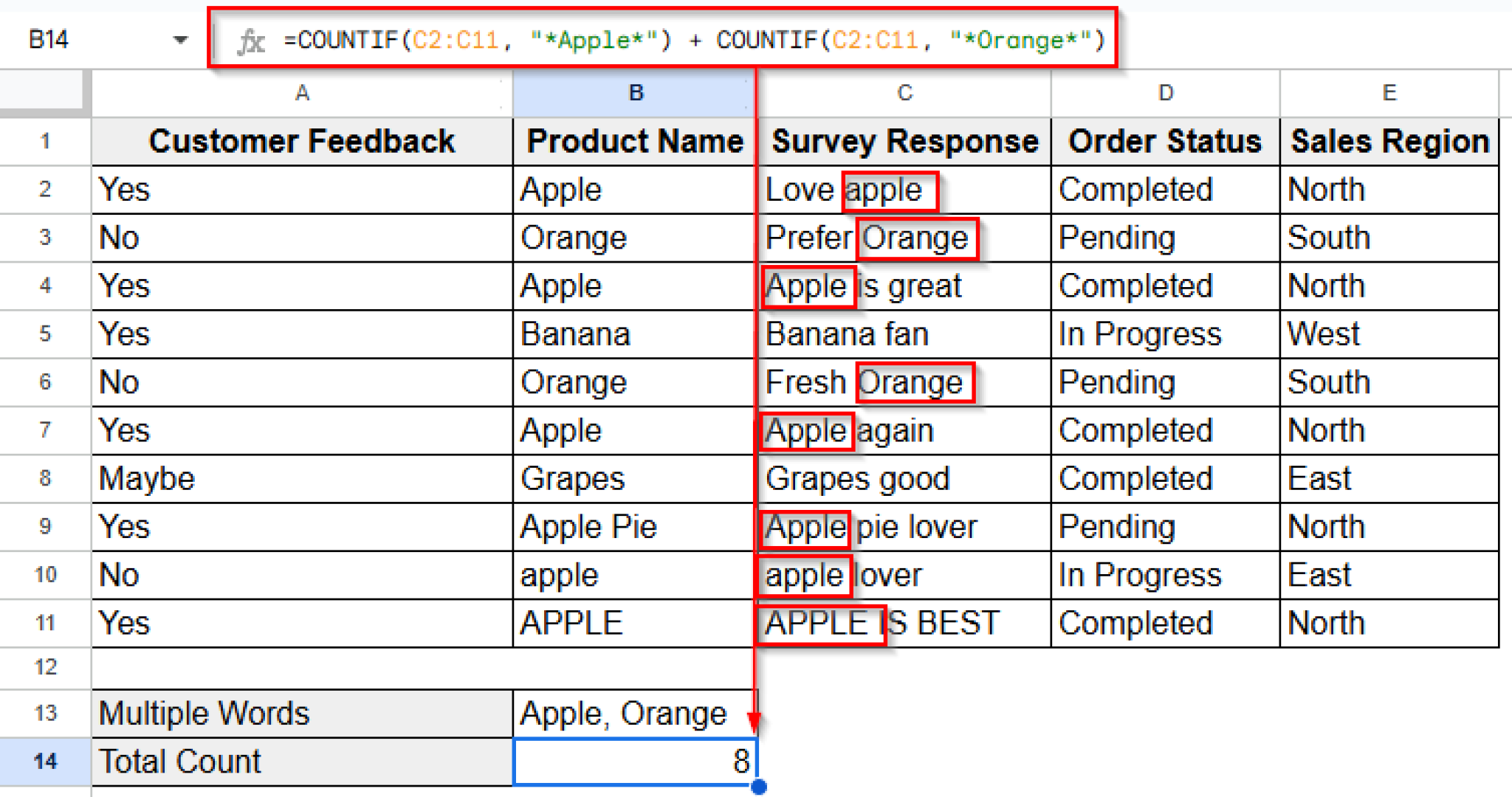 How to Count Cells with Specific Text in Google Sheets - Excel Insider