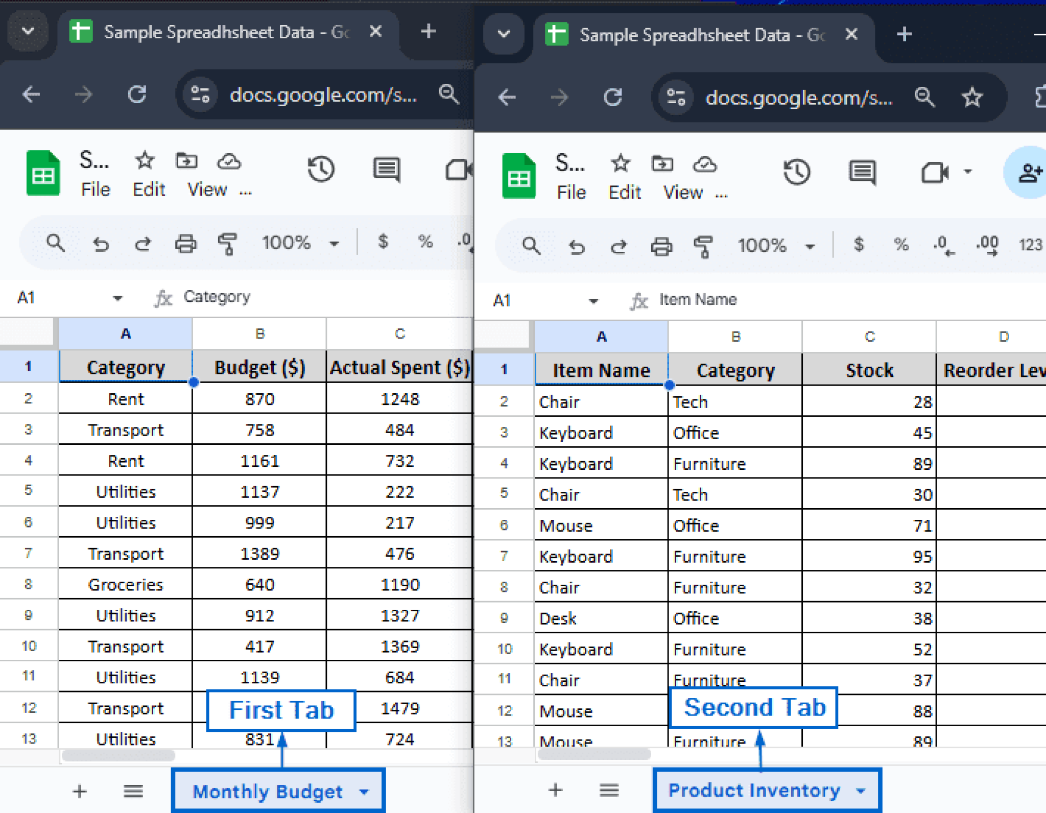 How to Split Screen in Google Sheets (4 Suitable Ways) - Excel Insider
