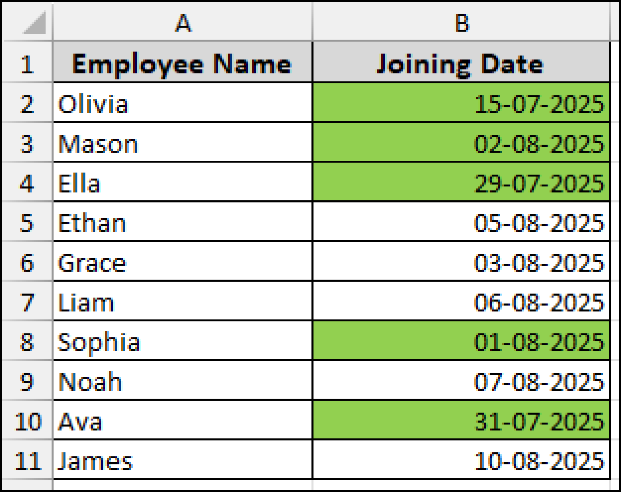 Excel Conditional Formatting for Dates Older Than a Certain Date ...