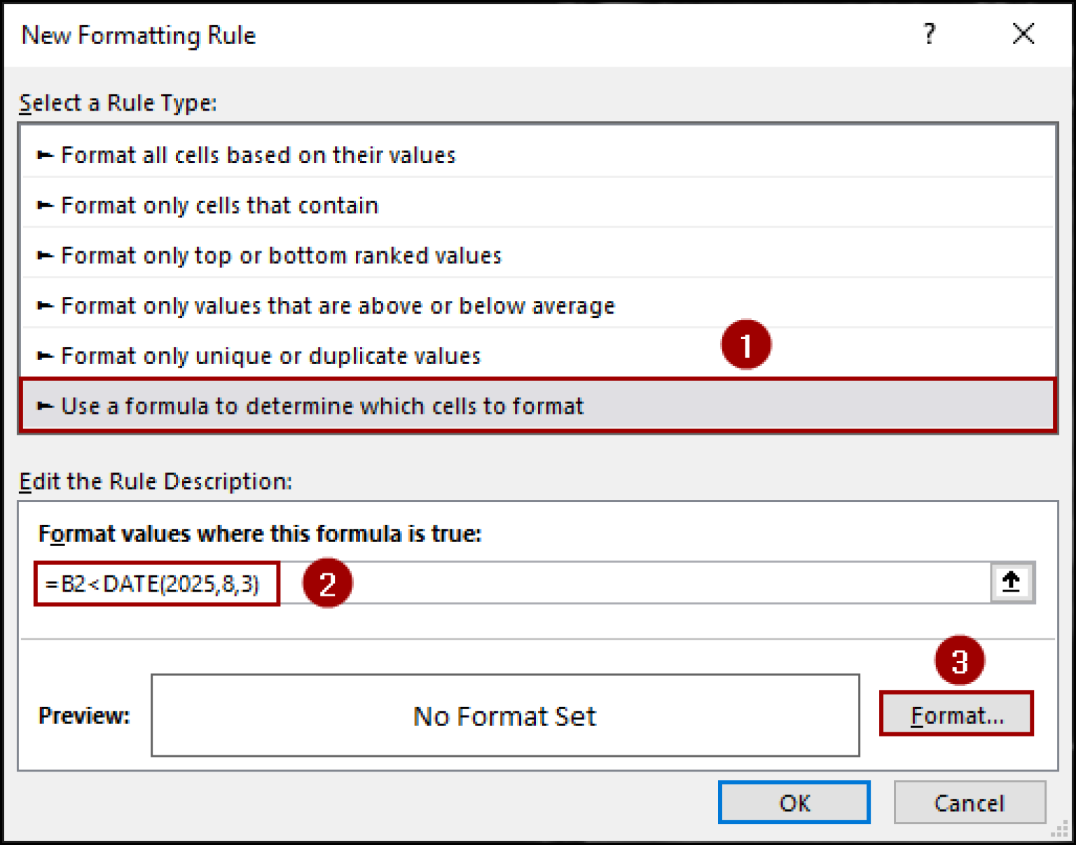 Excel Conditional Formatting for Dates Older Than a Certain Date ...