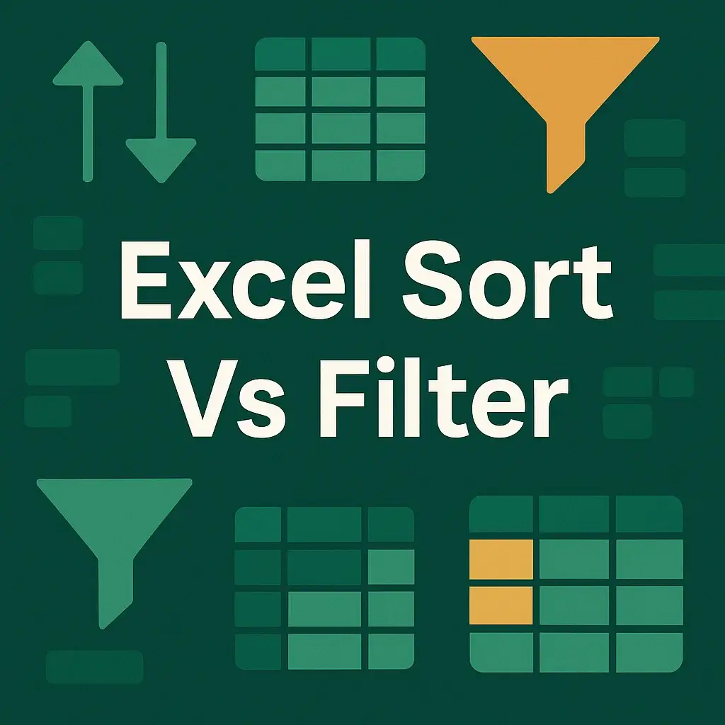 Difference Between Sort and Filter in Excel (with Examples) - Excel Insider