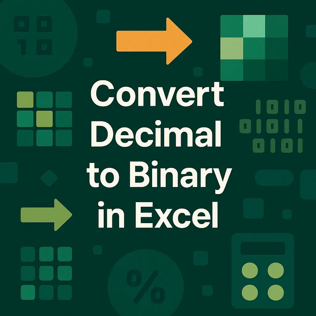How to Convert Decimal to Binary in Excel (3 Simple Ways) - Excel Insider