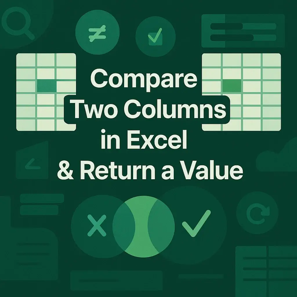How to Compare Two Columns & Return a Value in Excel - Excel Insider