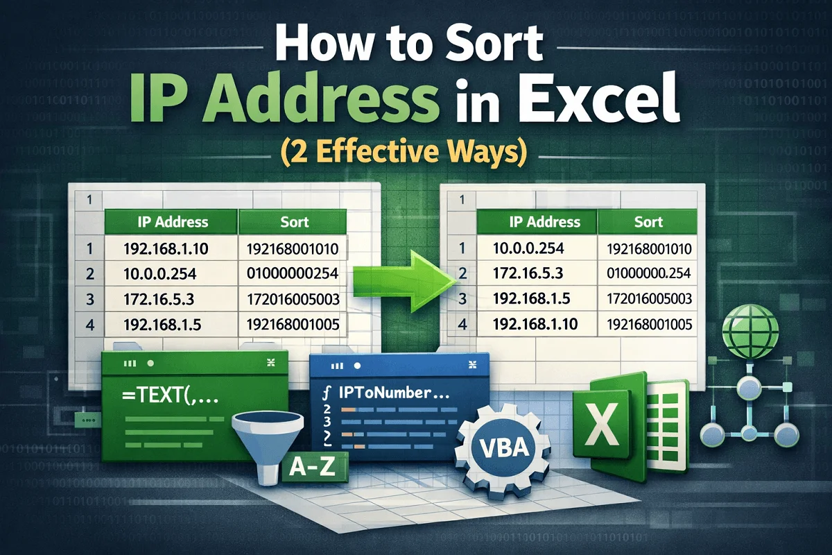 How to Sort IP Address in Excel (2 Effective Ways) - Excel Insider