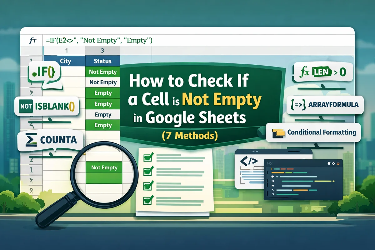 How to Check If a Cell is Not Empty in Google Sheets (7 Methods ...