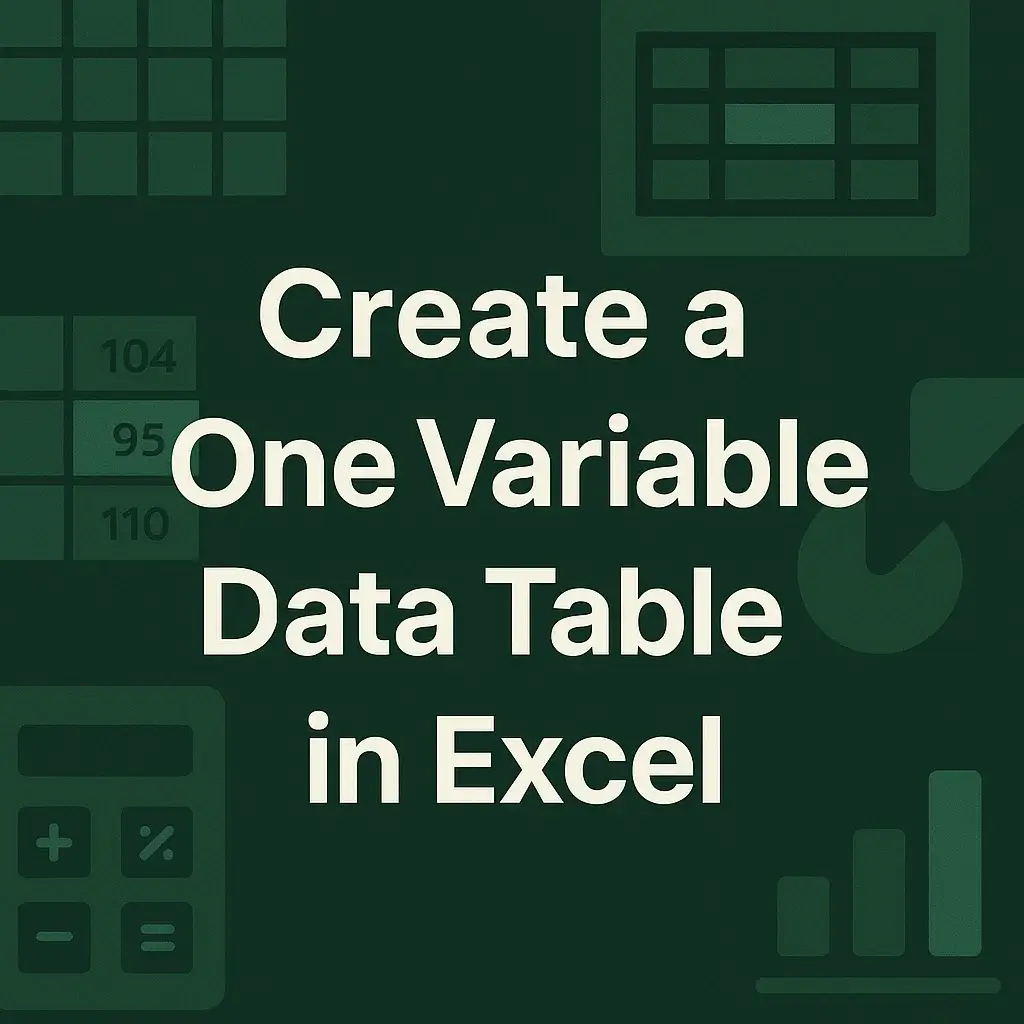 How to Create a One Variable Data Table in Excel (2 Scenarios) - Excel ...