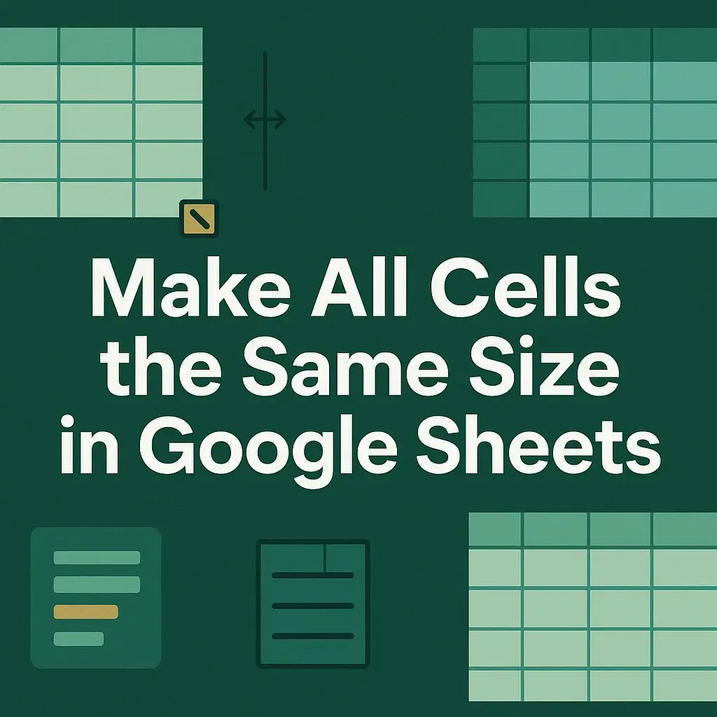 How to Make All Cells the Same Size in Google Sheets - Excel Insider
