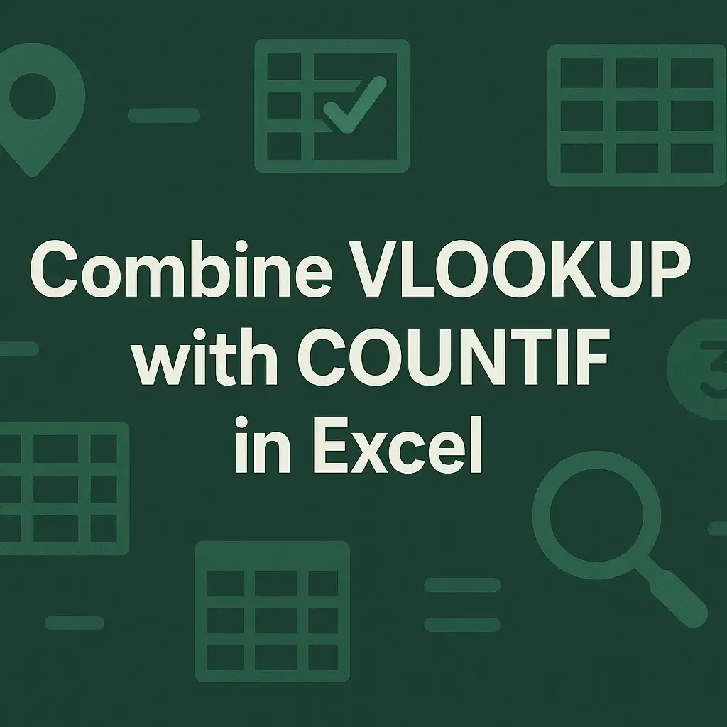 How to Combine VLOOKUP with COUNTIF in Excel (2 Examples) - Excel Insider