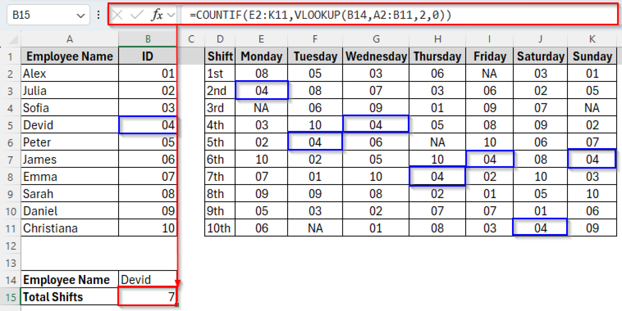 How to Combine VLOOKUP with COUNTIF in Excel (2 Examples) - Excel Insider