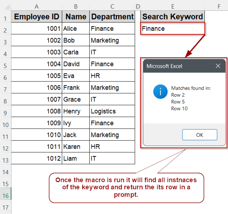 How to Find a Value in a Column with Excel VBA - Excel Insider