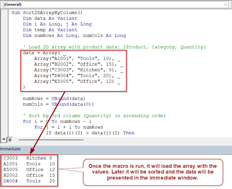 How to Sort an Array Using Excel VBA (4 Different Examples) - Excel Insider