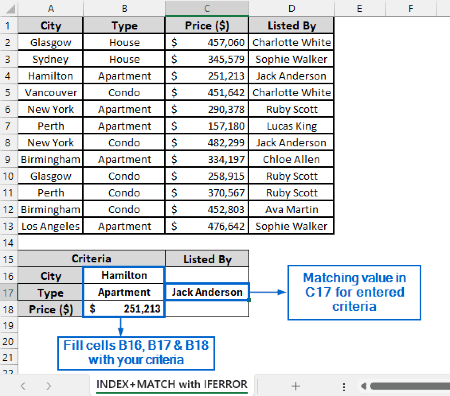 How to Use INDEX-MATCH Formula with Three Criteria in Excel - Excel Insider