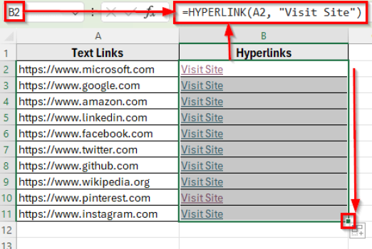 How to Convert Text to Hyperlink in Excel (3 Effective Ways) - Excel ...