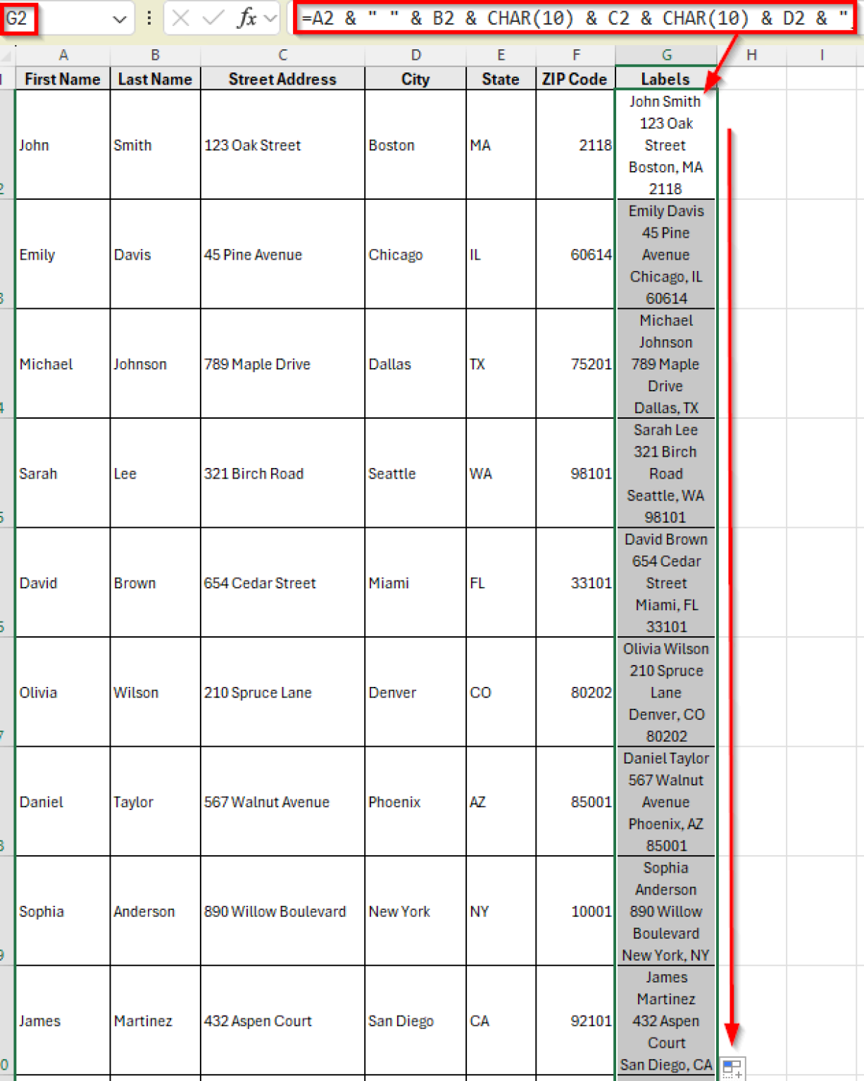 How to Create Labels in Excel Without Using Word - Excel Insider