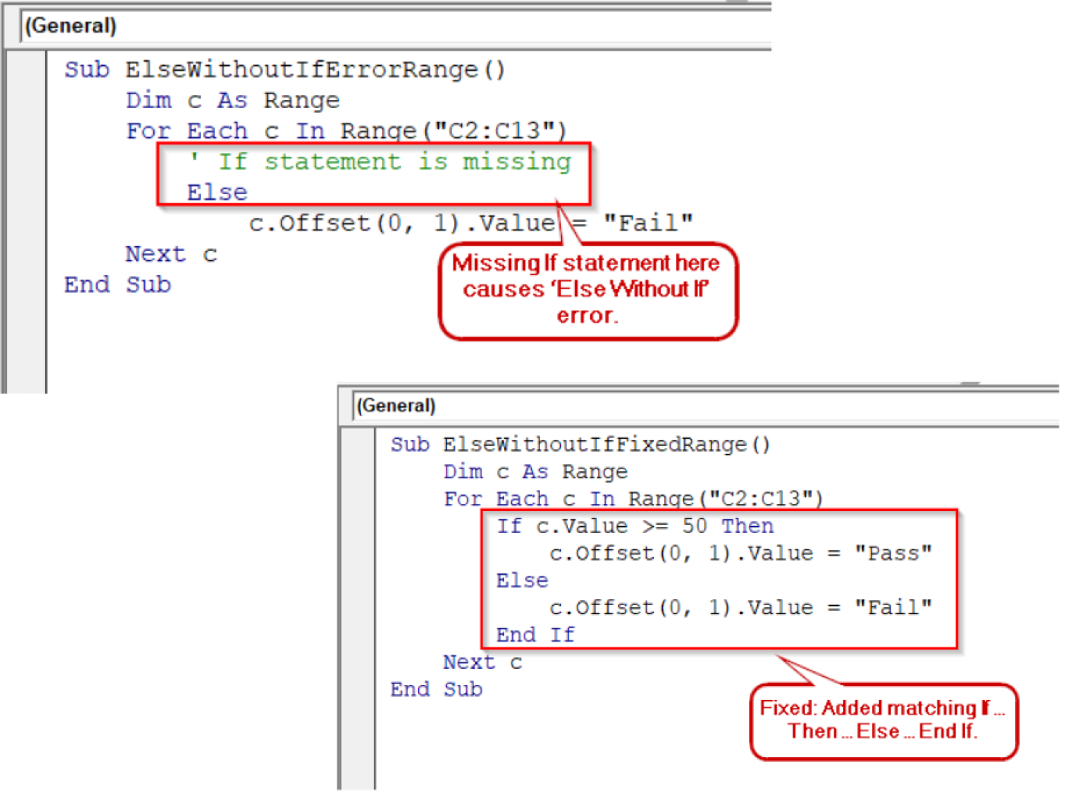How to Fix 'Else Without If' Error in VBA (5 Simple Ways) - Excel Insider