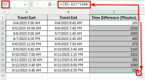 How to Calculate Time Difference in Minutes in Excel - Excel Insider