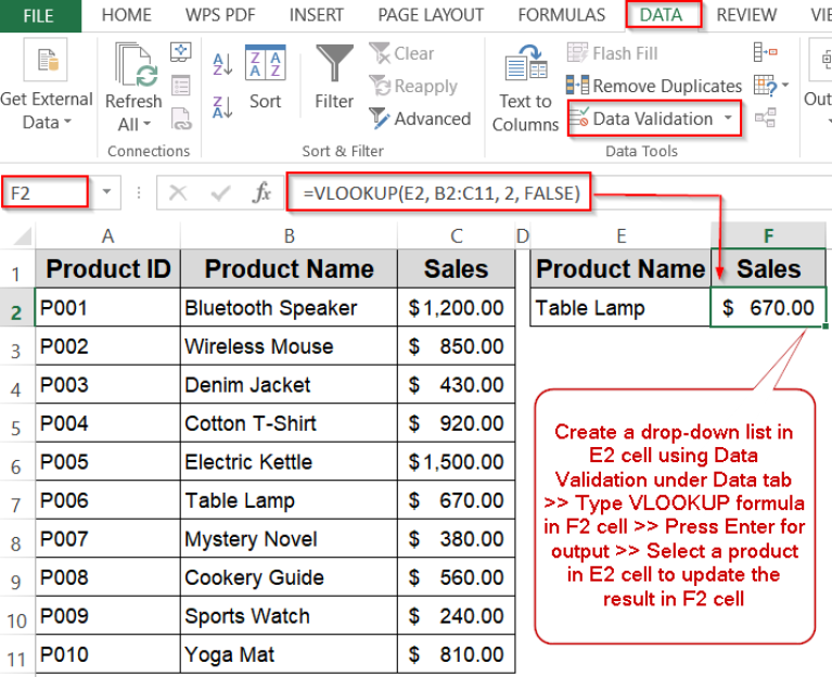 How to Link a Cell Value with a Drop-Down List in Excel - Excel Insider
