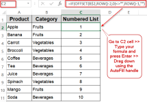 How to Make a Numbered List in Excel (9 Simple Ways) - Excel Insider