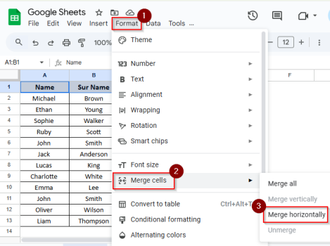 Merging Cells in Google Sheets - Excel Insider