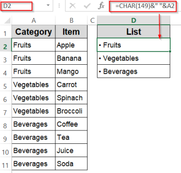 How to Make a List Within a Cell in Excel (7 Easy Ways) - Excel Insider