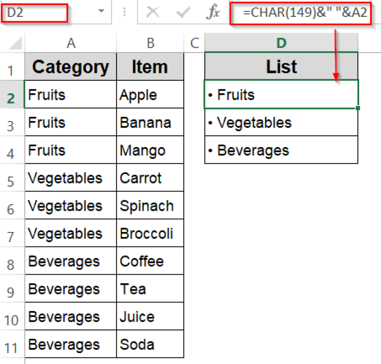 How to Make a List Within a Cell in Excel (7 Easy Ways) - Excel Insider